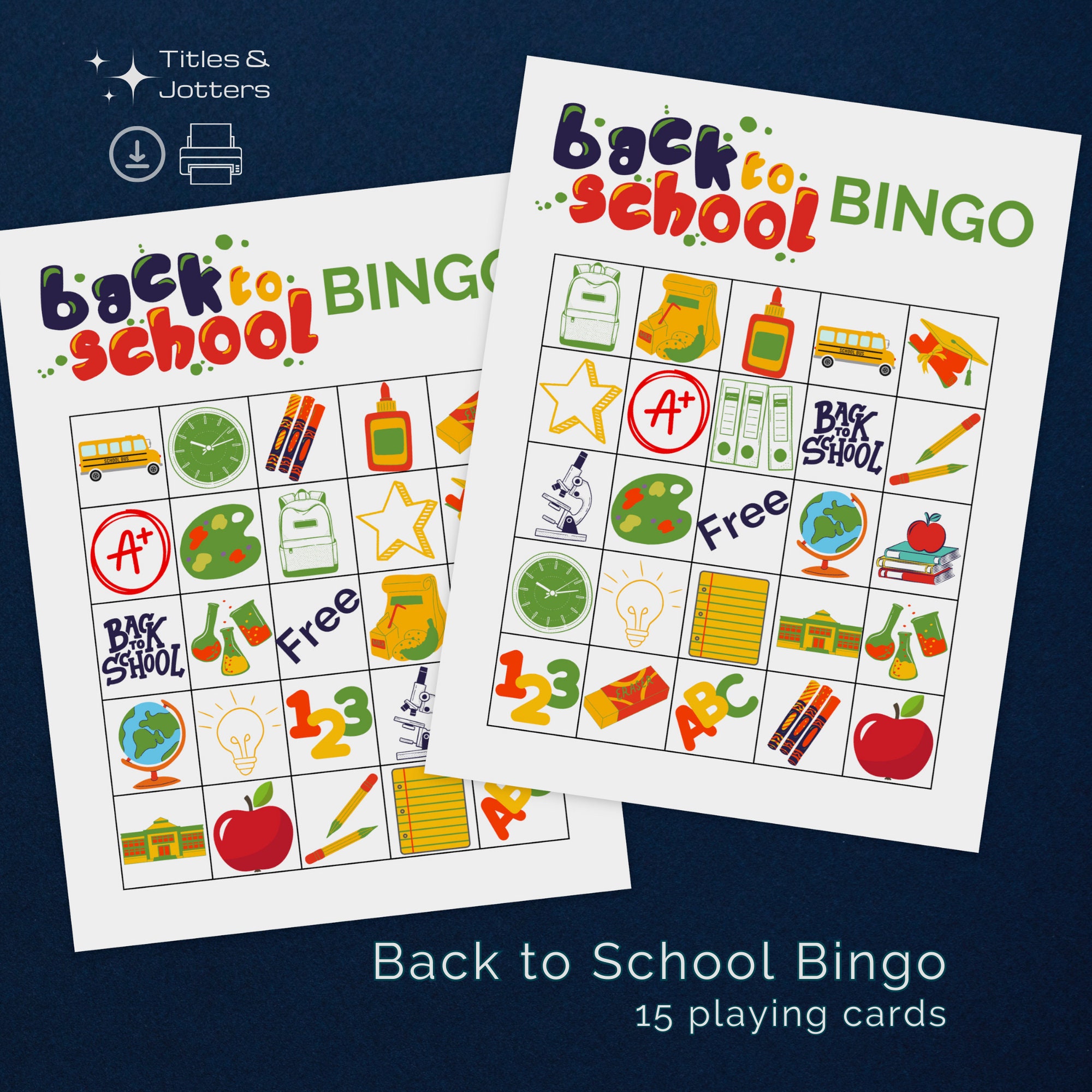 Printable Bingo for Back to School, Preschool Bingo, Classroom ...