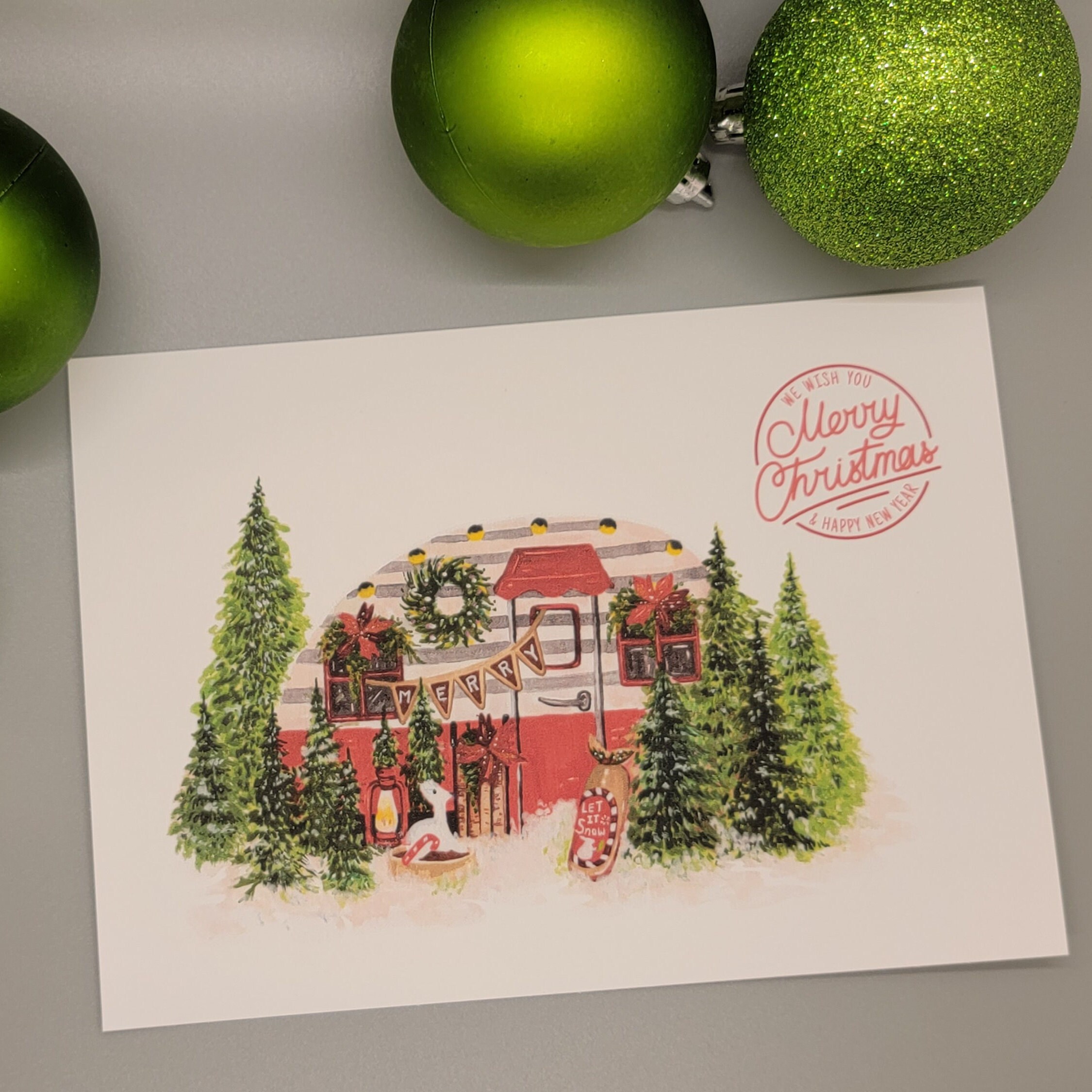 Christmas Camper Card - Instant Download - Etsy