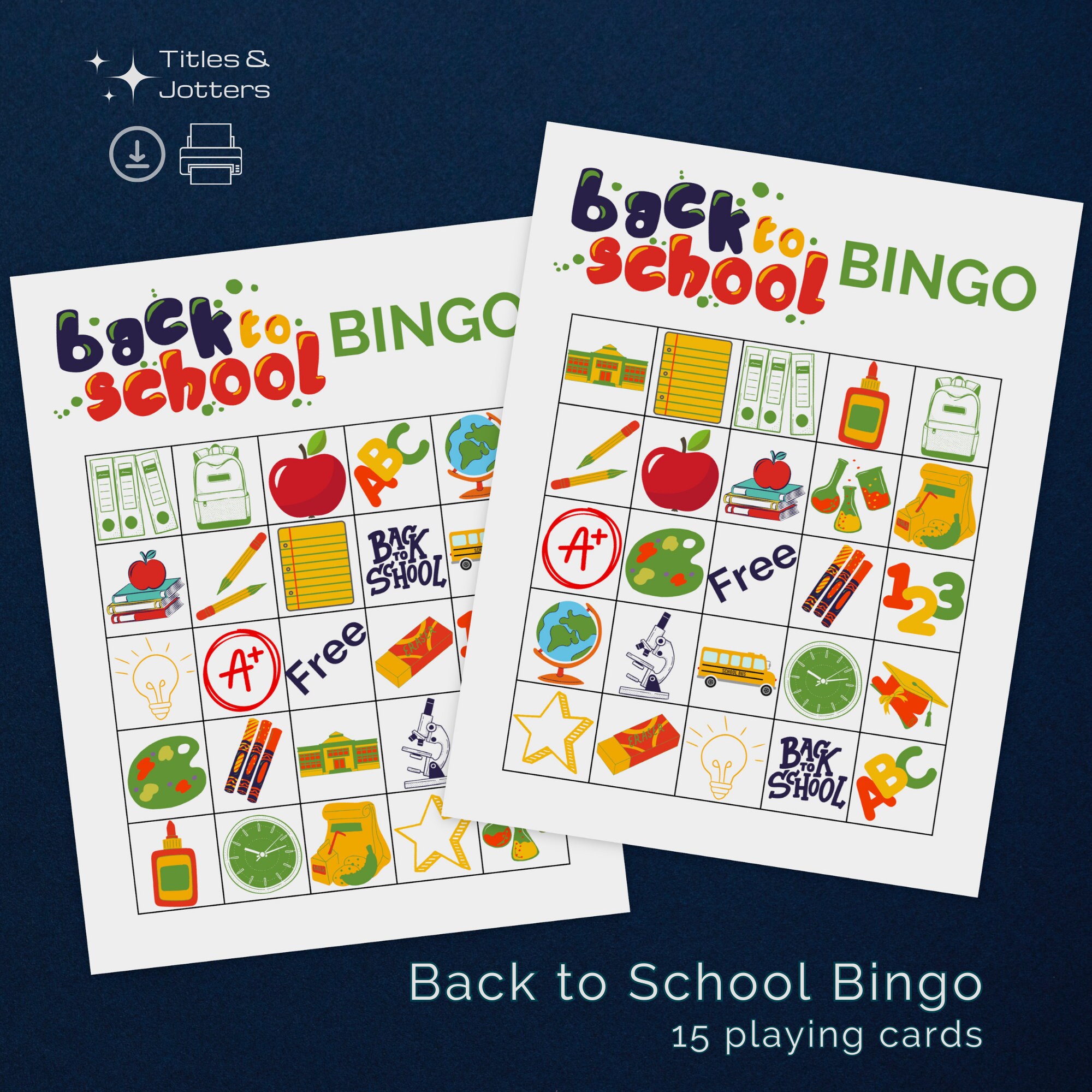 Printable Bingo for Back to School, Preschool Bingo, Classroom ...