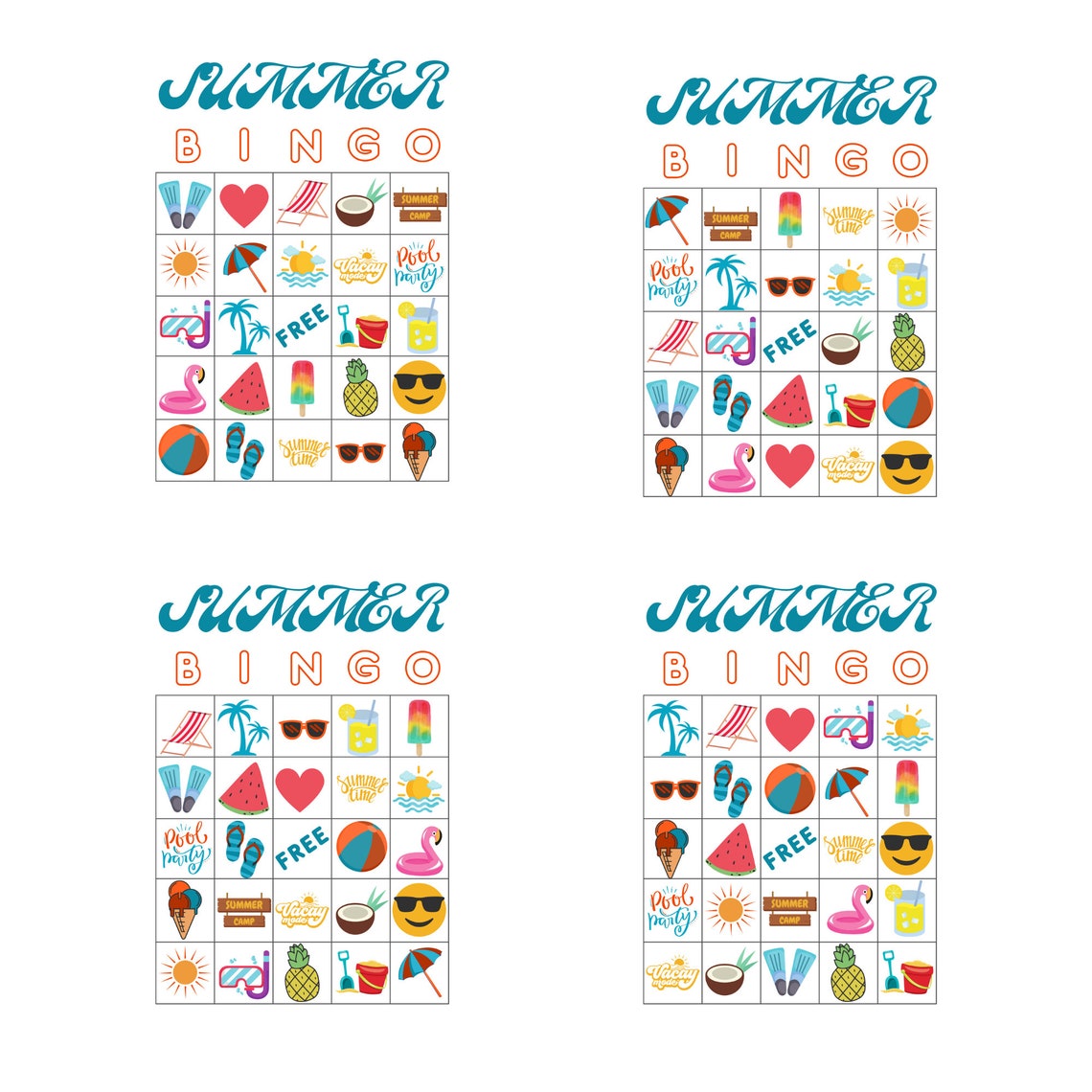 Summer Bingo, Printable Activities for Kids, Summer Activities and ...