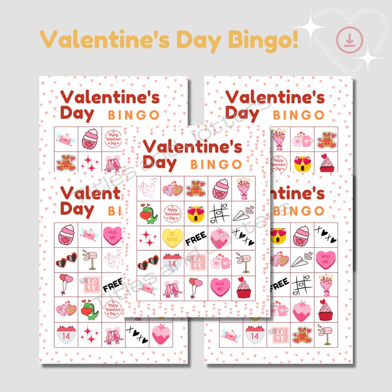 Valentine Bingo, Printable Classroom Party Games, Preschool Games ...