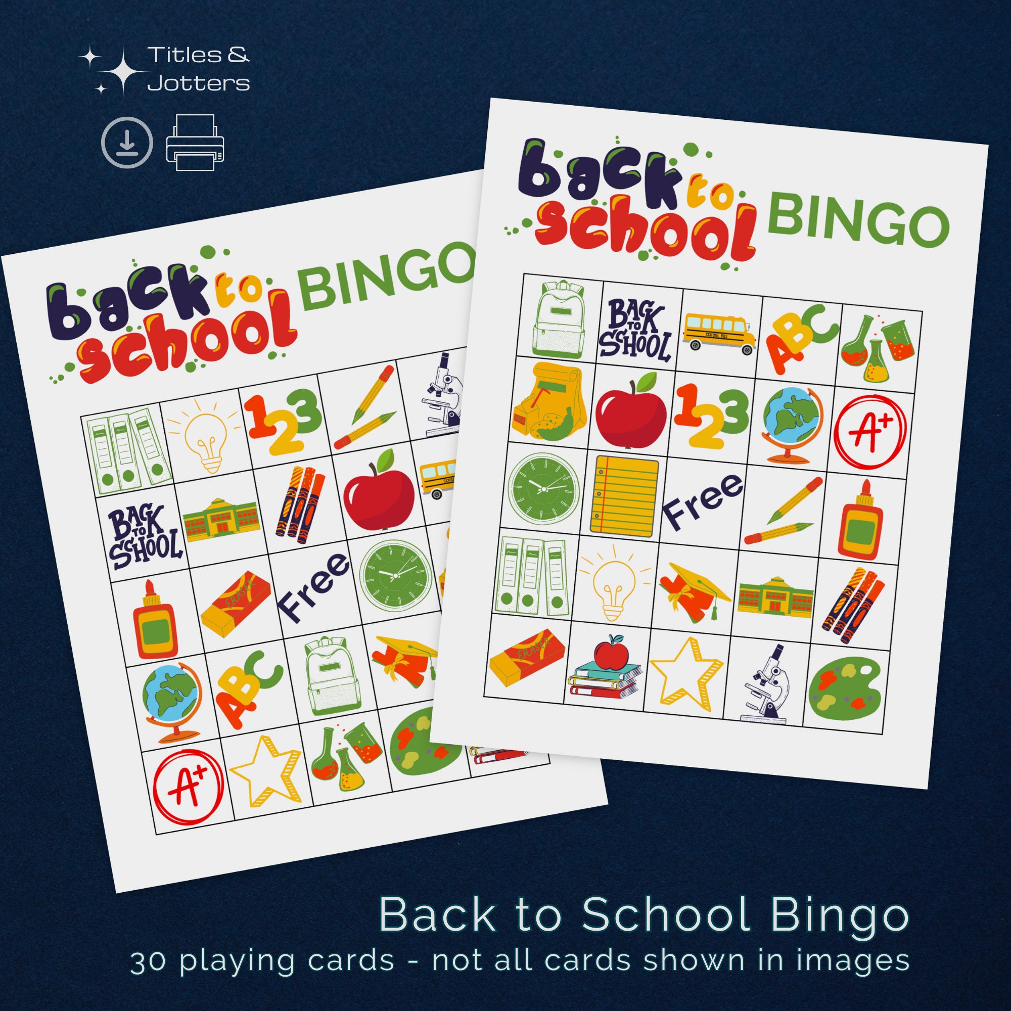 Printable Bingo for Back to School, Preschool Bingo, Classroom ...