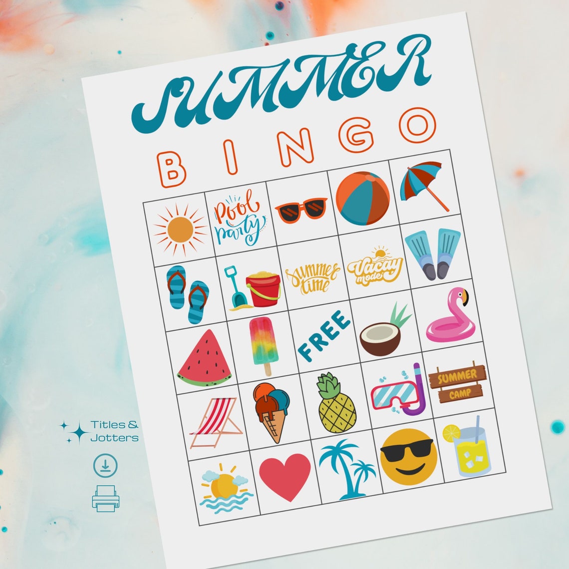 Summer Bingo, Printable Activities for Kids, Summer Activities and ...