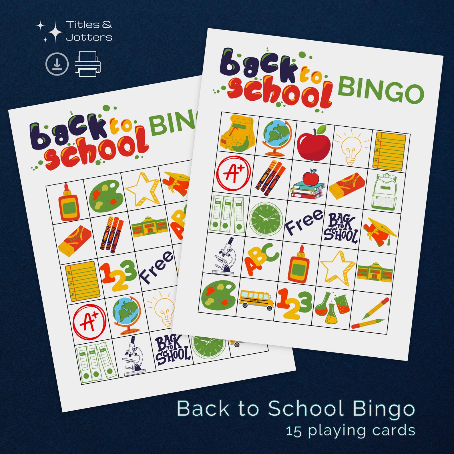 Printable Bingo for Back to School, Preschool Bingo, Classroom ...