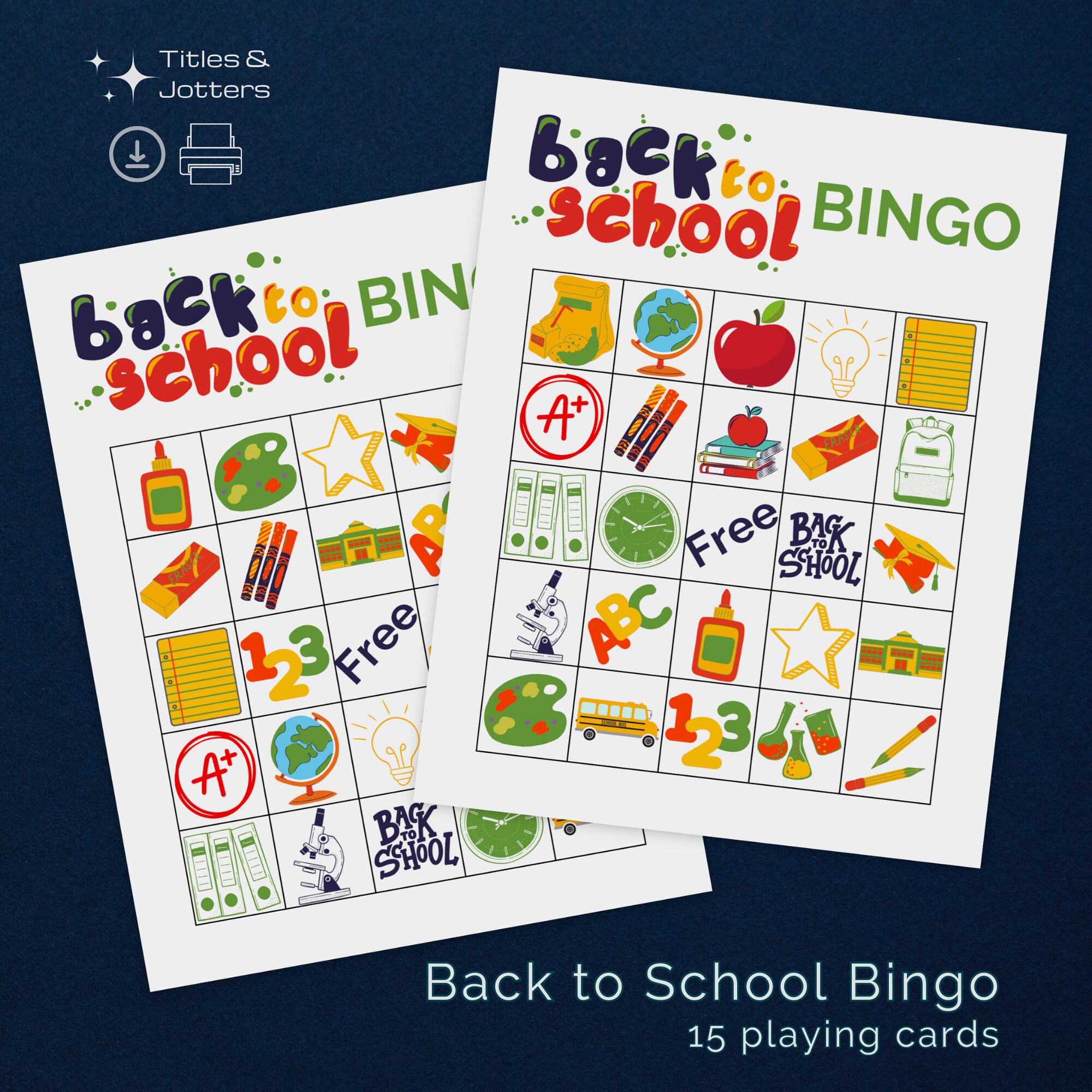 Printable Bingo for Back to School, Preschool Bingo, Classroom ...