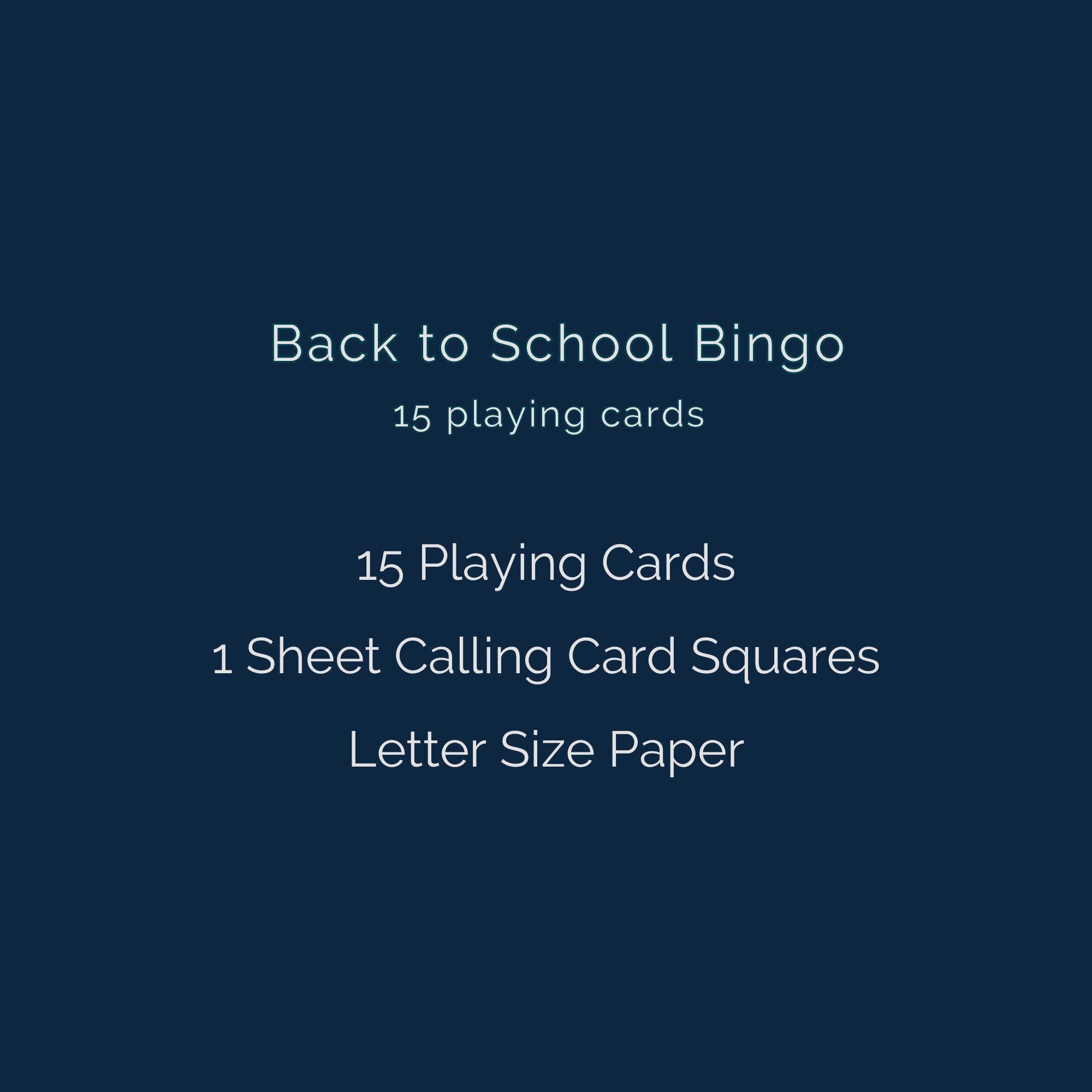 Printable Bingo for Back to School, Preschool Bingo, Classroom ...