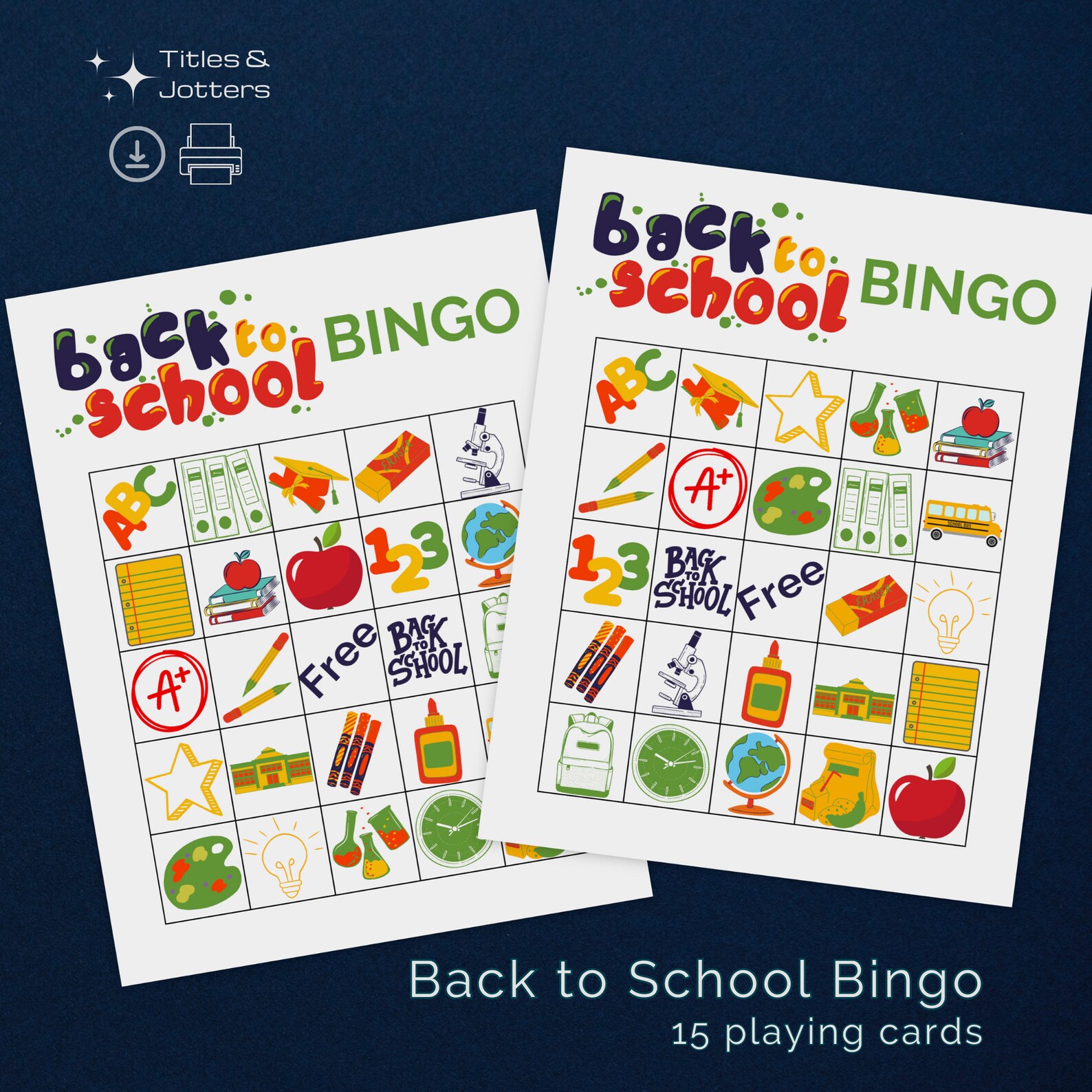 Printable Bingo for Back to School, Preschool Bingo, Classroom ...