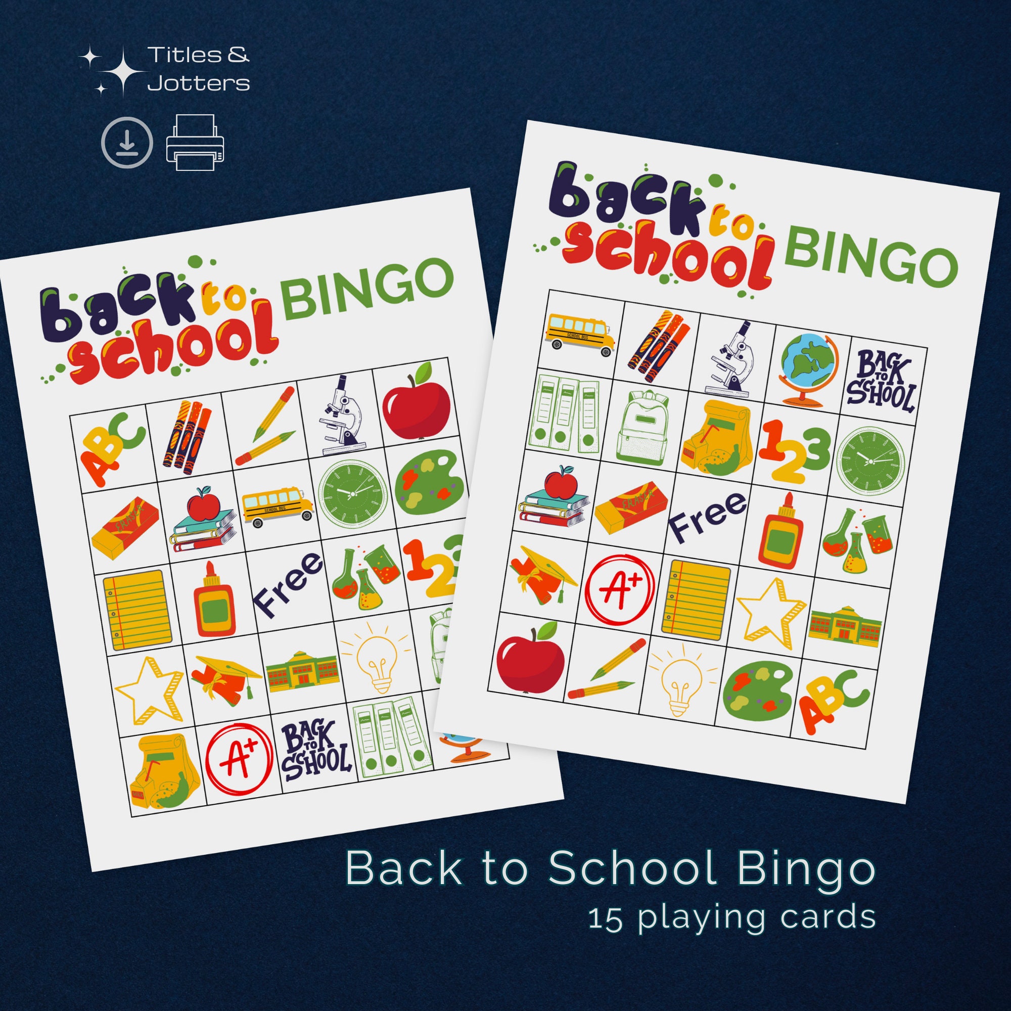 Printable Bingo for Back to School, Preschool Bingo, Classroom ...