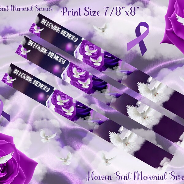 Purple Ribbon Template Etsy Purple Ribbon Template Etsy