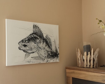 Zander Canvas Print | Fish Art | Walleye | Sander | Snoekbaars | Gös ...