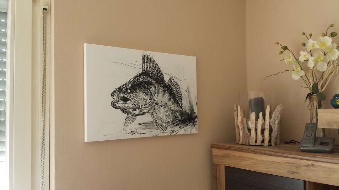 Zander Canvas Print | Fish Art | Walleye | Sander | Snoekbaars | Gös ...
