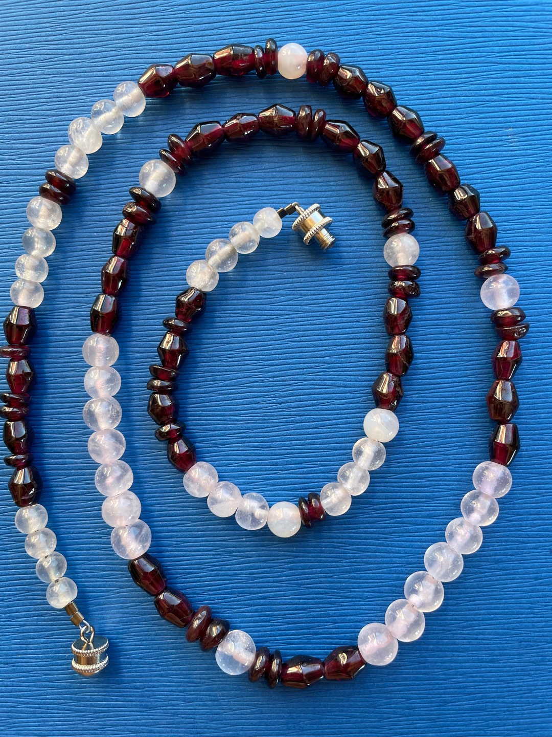 Vintage Beads Repurposed From a Flapper Necklace. Frosted Pink/white ...