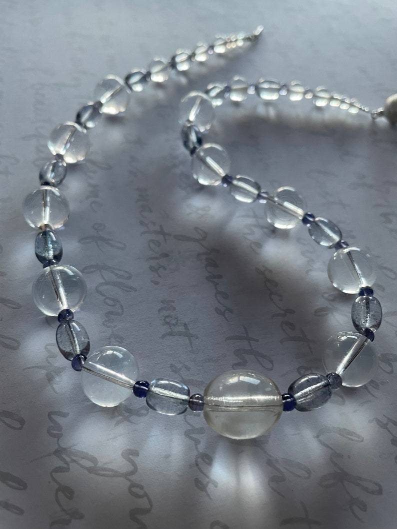 Vintage 1920's Crystal Clear Glass Beads Mixed With Pale Lavender Glass ...