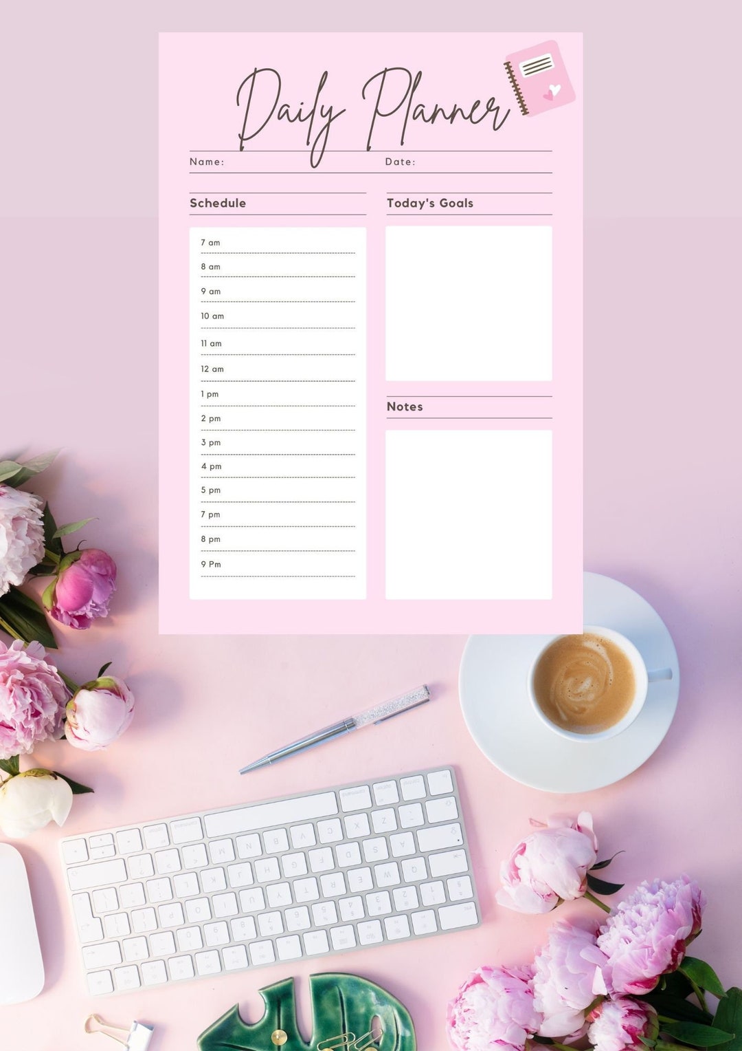 Daily Planner/ Printable PDF - Etsy