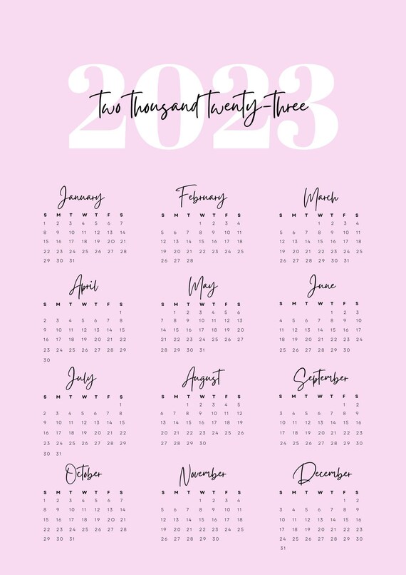 2023 Yearly and Monthly Planner - Etsy