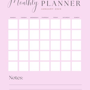 2023 Yearly and Monthly Planner - Etsy