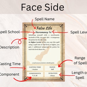 Wizard Dnd Spell Cards | Dnd Spellbook | Dnd Spellbook Cards | Dnd ...