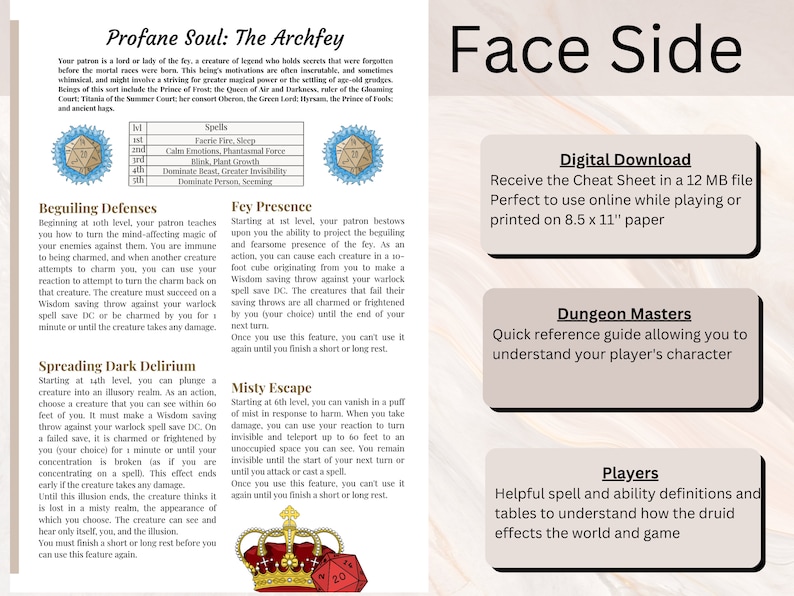 Blood Hunter Cheat Sheet Blood Hunter Quick Reference Guide - Etsy