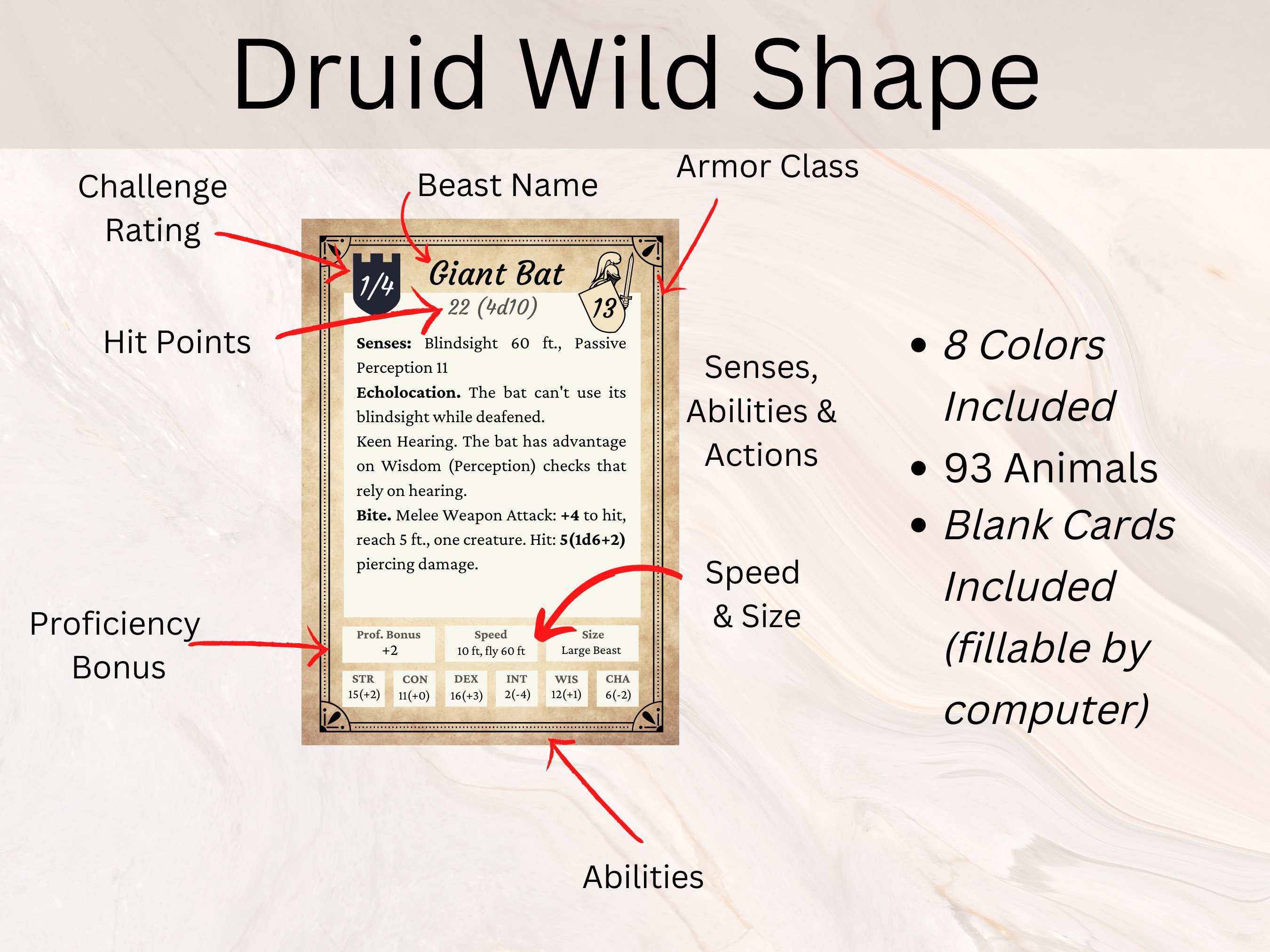 MOON DRUID BUNDLE Dnd Moon Druid Druid Spell Cards Wild - Etsy Australia