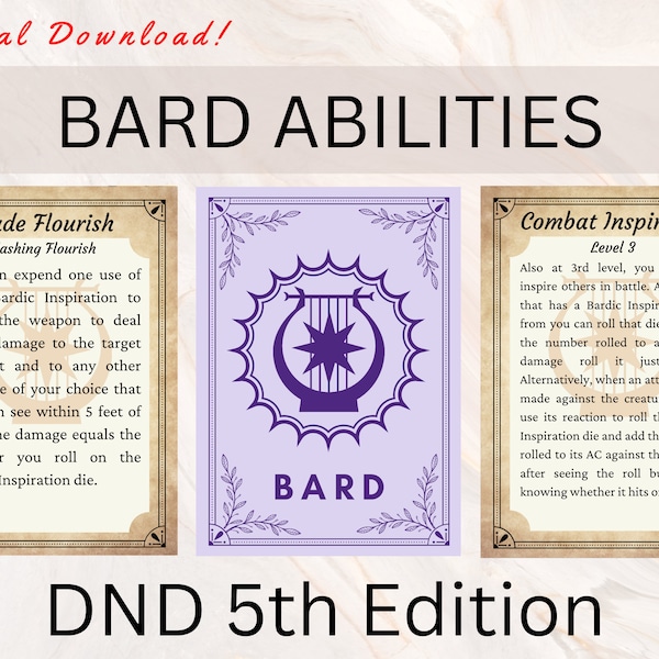 Dnd Action Cards - Etsy