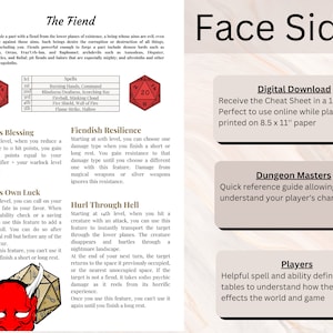 Warlock Cheat Sheet | Warlock Quick Reference Guide | Dnd Cheat Sheet ...