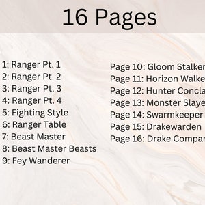 Ranger Cheat Sheet | Ranger Quick Reference Guide | Dnd Cheat Sheet ...