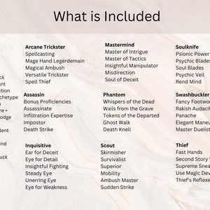 Rogue Ability Cards | Dnd Ability Cards | D&D Rogue | Dnd Spellbook ...