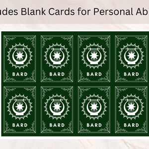 Bard Ability Cards Dnd Ability Cards Dnd Bard Dnd Spellbook Cards Dnd ...
