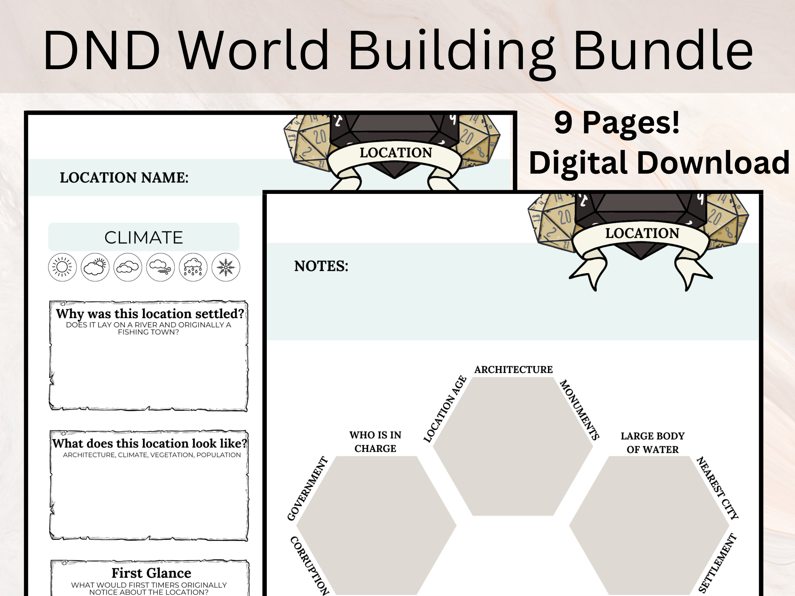 Dnd Worldbuilding Bundle Dnd DM Helper Dnd Dungeon Master - Etsy