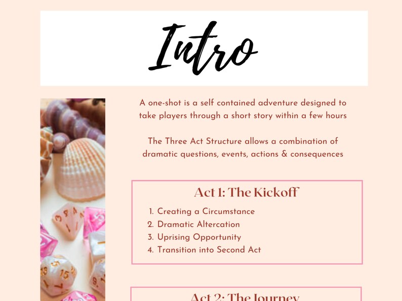 DND Oneshot Outline - Etsy