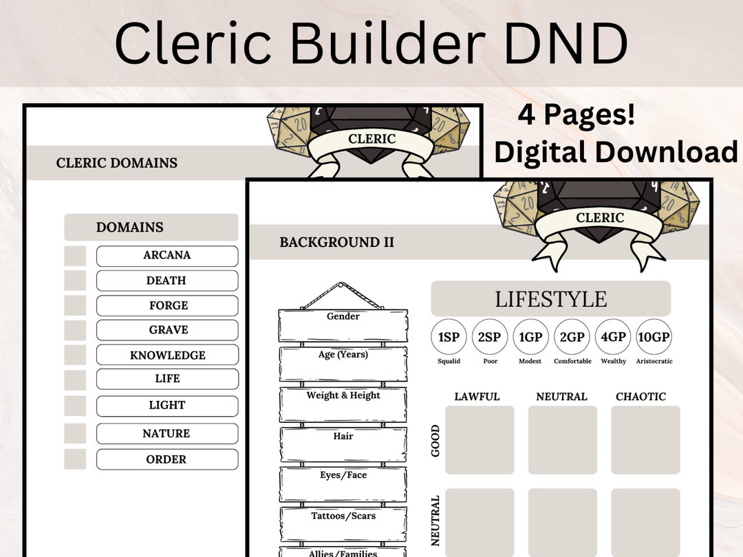 Build a Cleric | Cleric Builder | Cleric Guide Dnd | Build a Cleric in ...