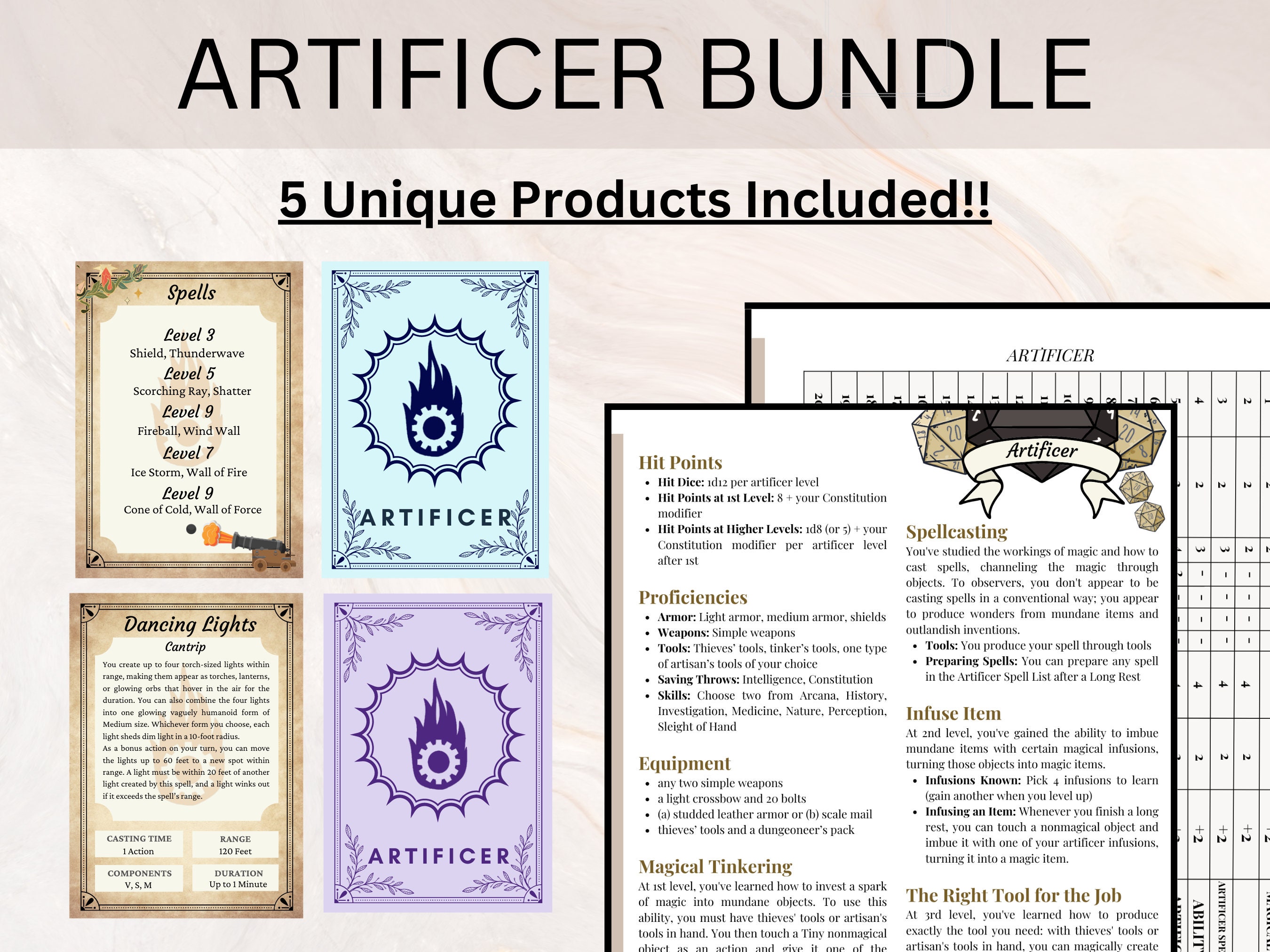 Dnd 5E Artificer Spell Cards at Kenneth Flynn blog