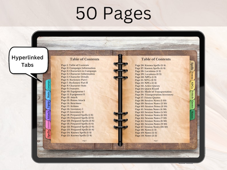 DND DIGITAL JOURNAL Dnd Digital Campaign Journal Dnd Multisection ...