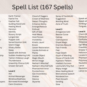 Bard Dnd Spell Cards | Dnd Spellbook | Dnd Spellbook Cards | Dnd Player ...