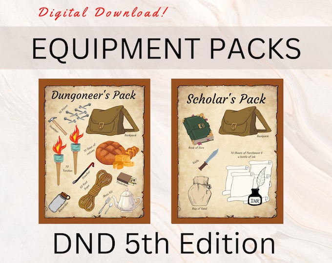 DND EQUIPMENT PACK | Dnd Starter Pack | Campaign Helper | Digital ...