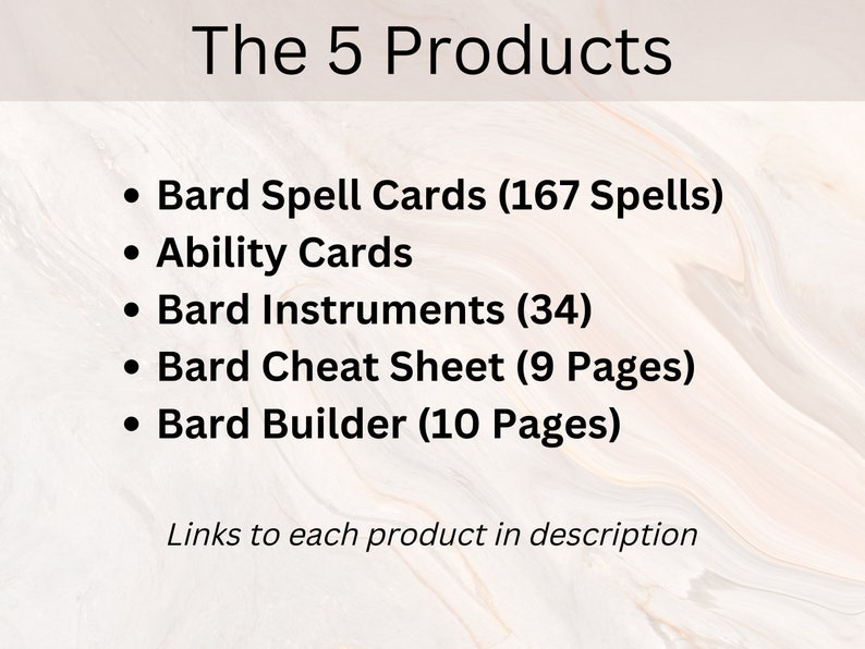 BARD BUNDLE Dnd Bard Pack Bard Spell Cards Bard - Etsy