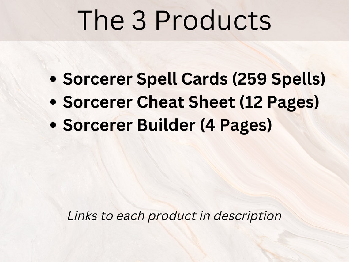 SORCERER BUNDLE Dnd Sorcerer Pack Sorcerer Spell Cards - Etsy