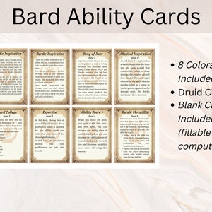 BARD BUNDLE | Dnd Bard Pack | Bard Spell Cards | Bard Instruments ...