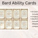 BARD BUNDLE | Dnd Bard Pack | Bard Spell Cards | Bard Instruments ...