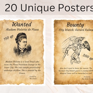 Dnd Bounty Posters | Kingdoms & Cities | Dnd Poster | Dnd Wanted ...