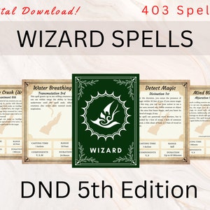Wizard Dnd Spell Cards Dnd Spellbook Dnd Spellbook Cards Dnd Wizard ...