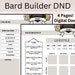 BARD BUNDLE | Dnd Bard Pack | Bard Spell Cards | Bard Instruments ...