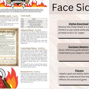 Druid Cheat Sheet | Druid Quick Reference Guide | Dnd Cheat Sheet | 9 ...