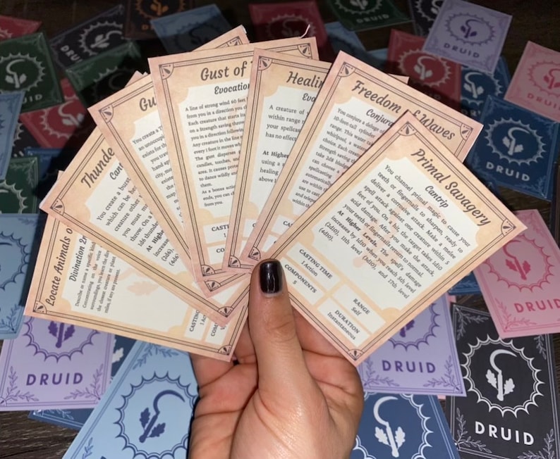 Dnd Spell Cards for Every Class Dnd Spellbook Bundle Dnd - Etsy