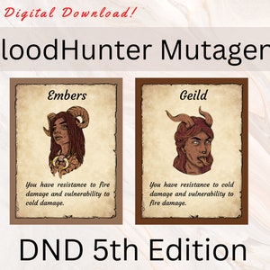 BLOOD HUNTER BUNDLE | Dnd Bloodhunter Pack | Blood Hunter Spells ...
