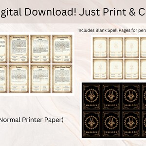 Warlock Dnd Spell Cards | Dnd Spellbook | Dnd Spellbook Cards | Dnd ...