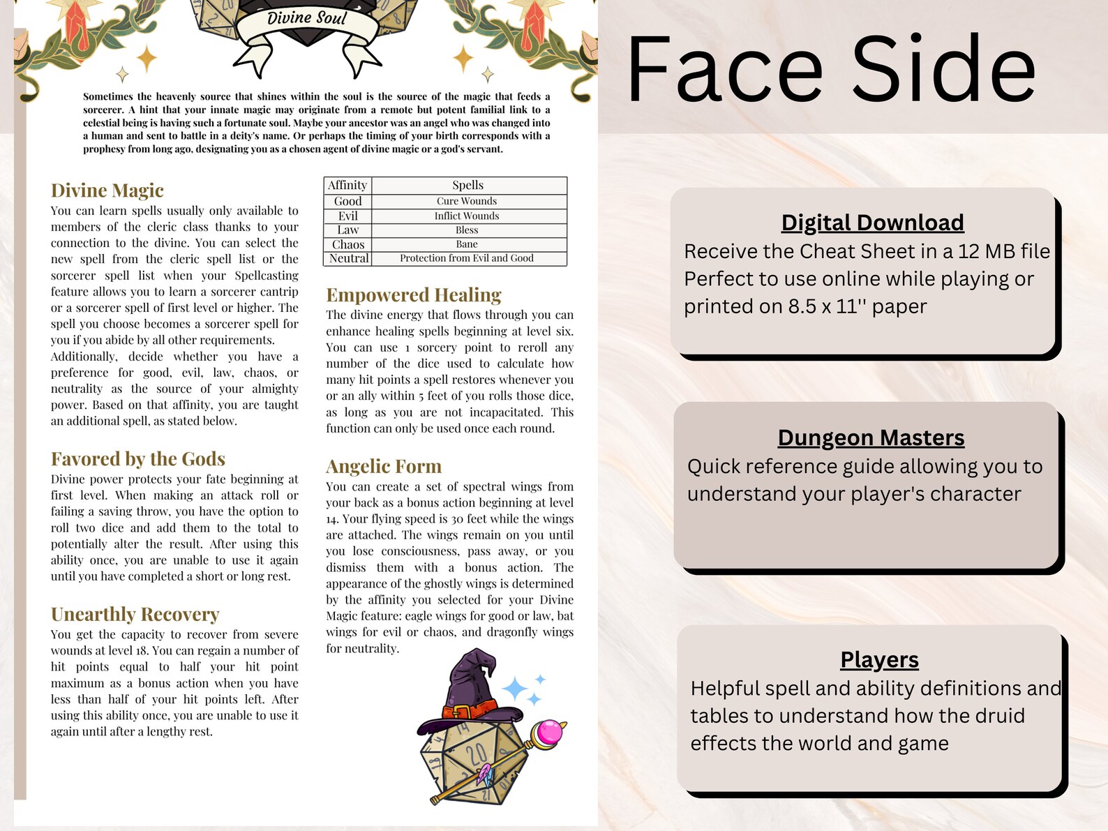 Sorcerer Cheat Sheet | Sorcerer Quick Reference Guide | Dnd Cheat Sheet ...