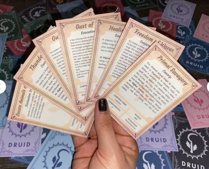 MOON DRUID BUNDLE Dnd Moon Druid Druid Spell Cards Wild - Etsy Australia