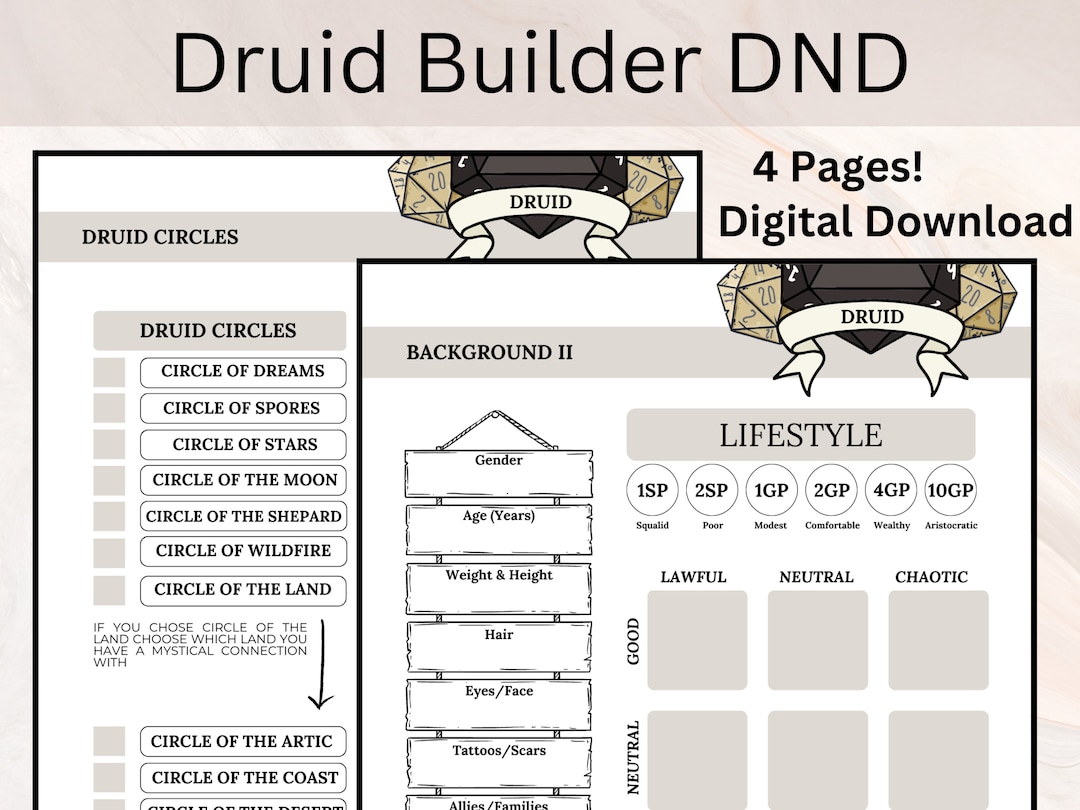 Build a Druid | Druid Builder | Druid Guide Dnd | Build a Druid in Dnd ...