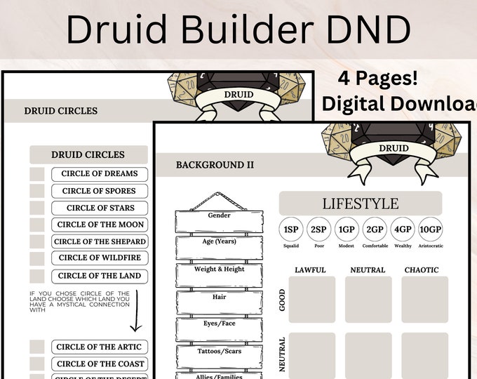 Build a Druid | Druid Builder | Druid Guide Dnd | Build a Druid in Dnd ...